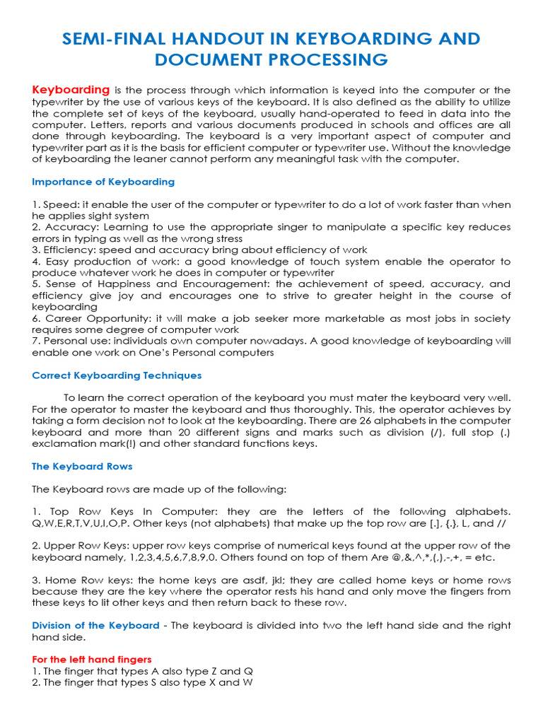 KB Semi Final Handout 2.0 | PDF