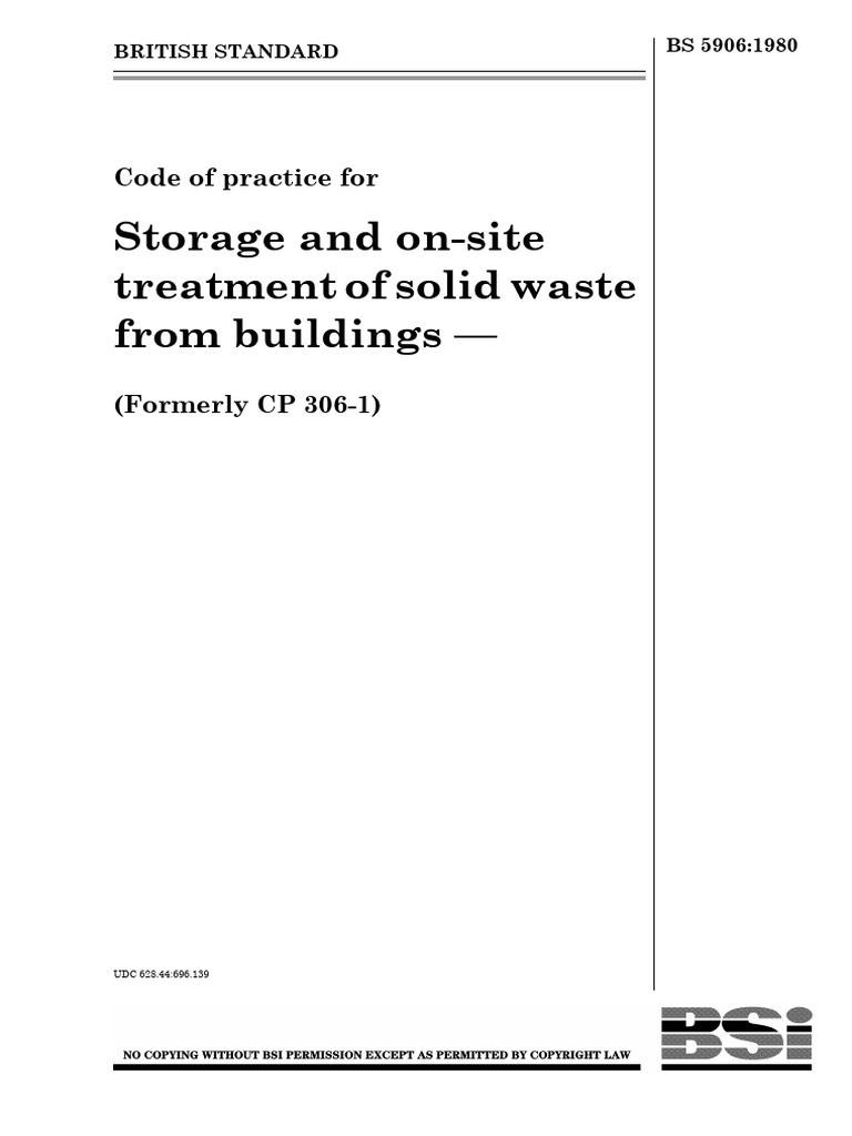 BS 5906-1980 | PDF | Waste | Door