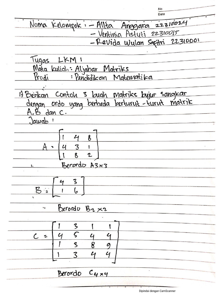 Aljabar Matriks | PDF