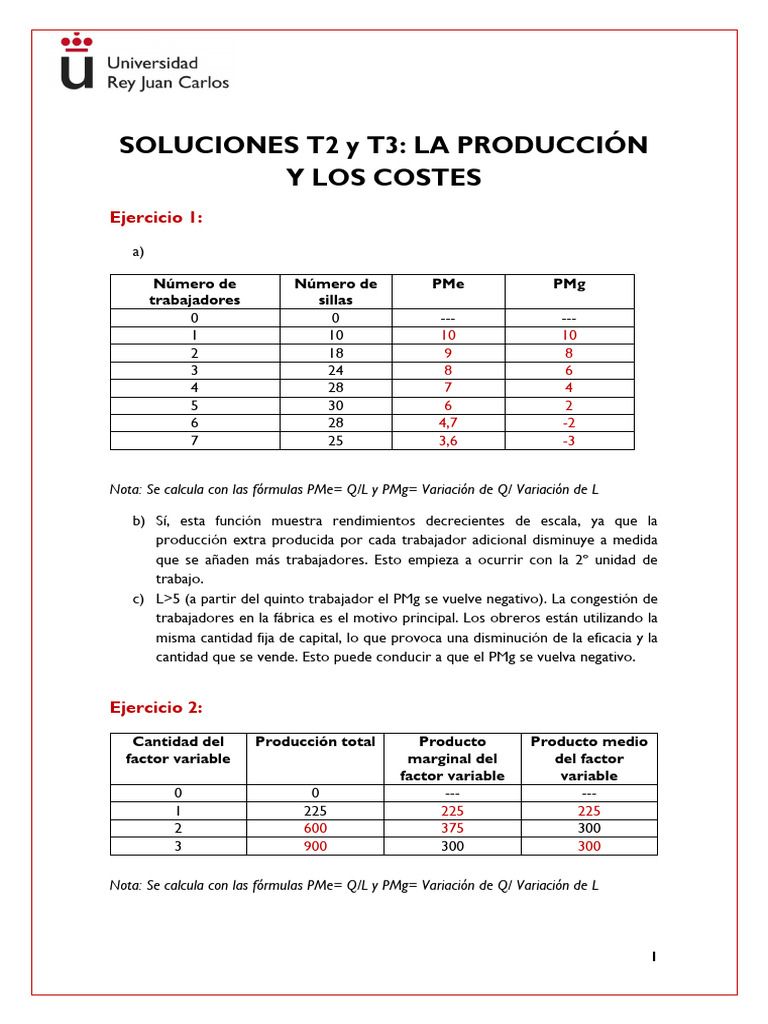 Soluciones Ejercicios T2 y T3 | PDF