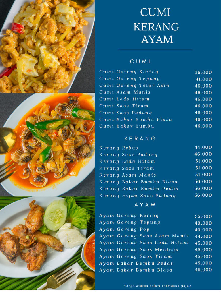 Menu RM Siang Malam | PDF