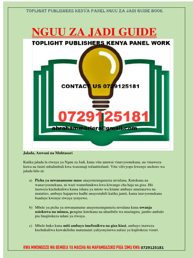 Nguu Za Jadi BEST QUIGK GUIDE | PDF
