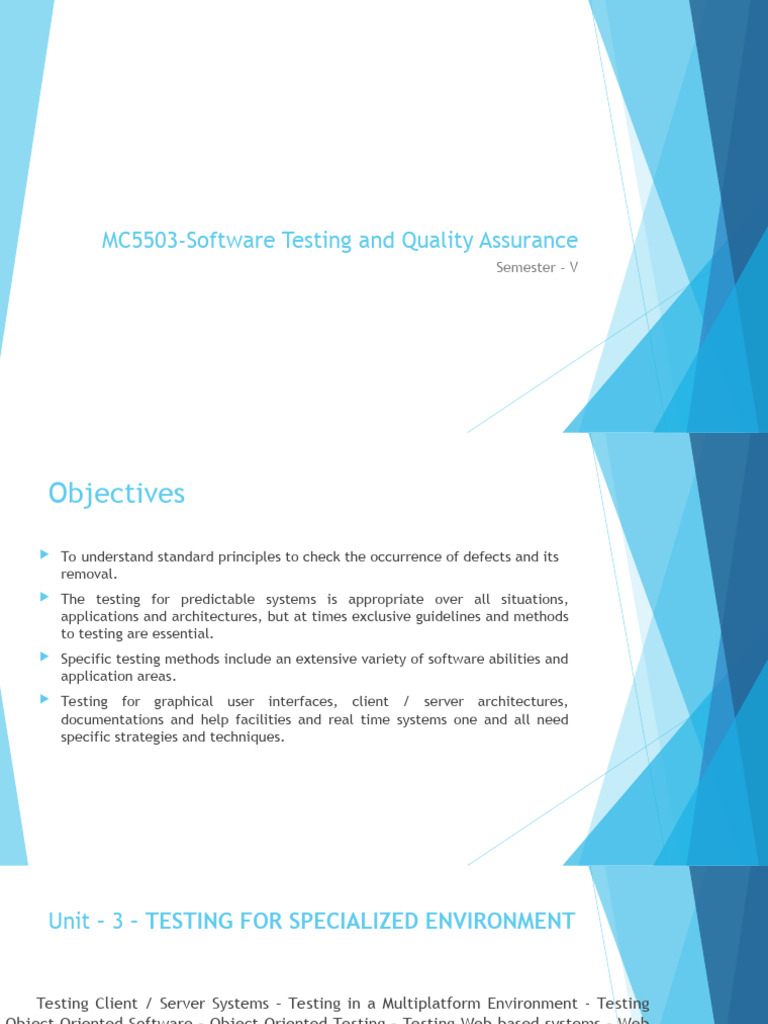 STQA Introduction PPT 3 (Unit 3) | PDF | World Wide Web | Internet & Web