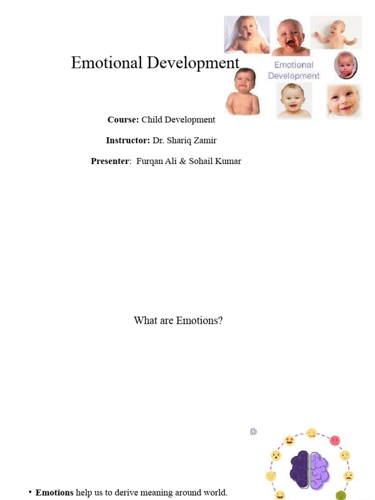 Emotional Development-1 | PDF | Emotions | Developmental Psychology