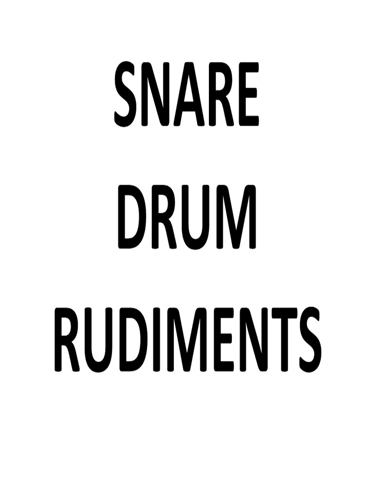 The 40 Essential Snare Drum Rudiments | PDF