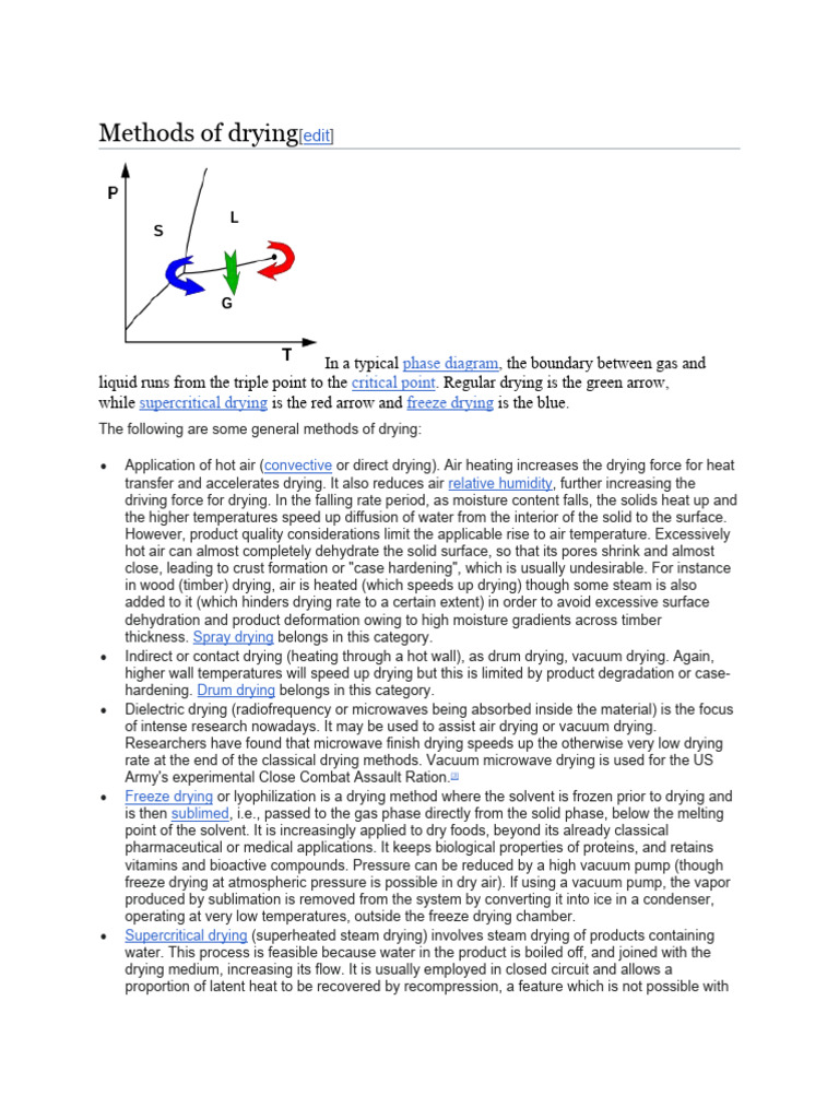 Methods of Drying | PDF | Thermodynamics | Industrial Processes