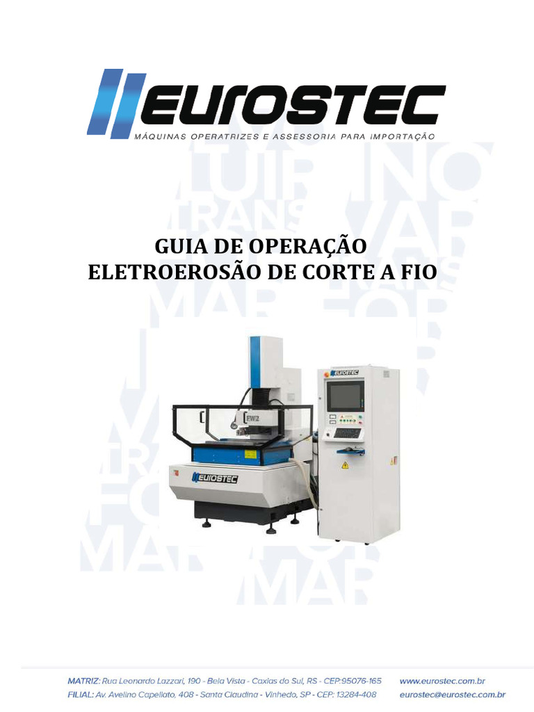 Guia Rapido - Eletroerosao de Corte A Fio Linha EURO FW | PDF