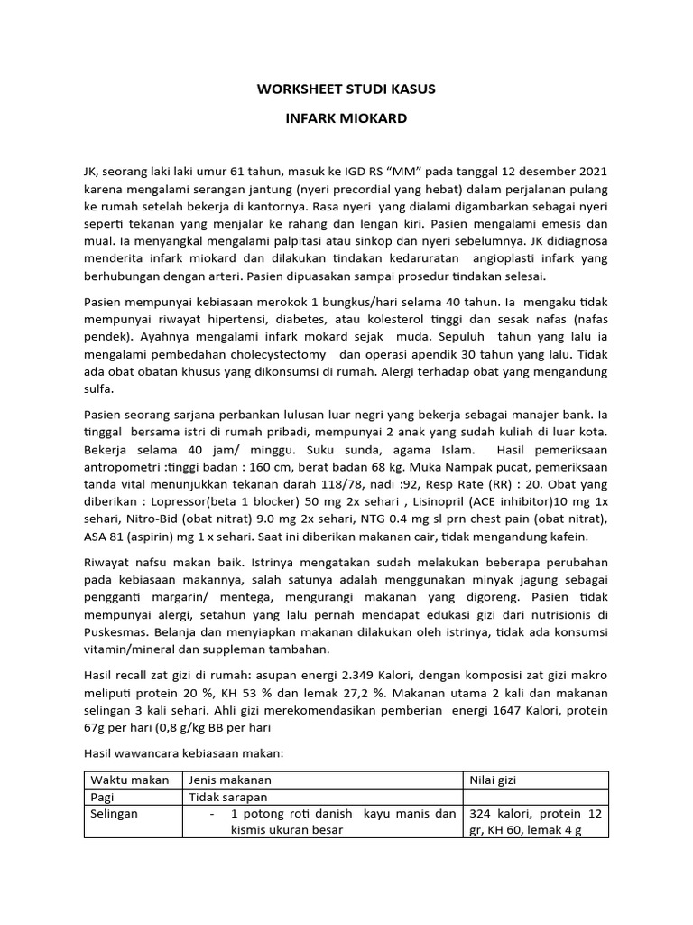 Worksheet Studi Kasus Mi | PDF