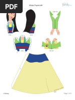 Nightmare Before Christmas Sally Papercraft Printable 1009 | PDF