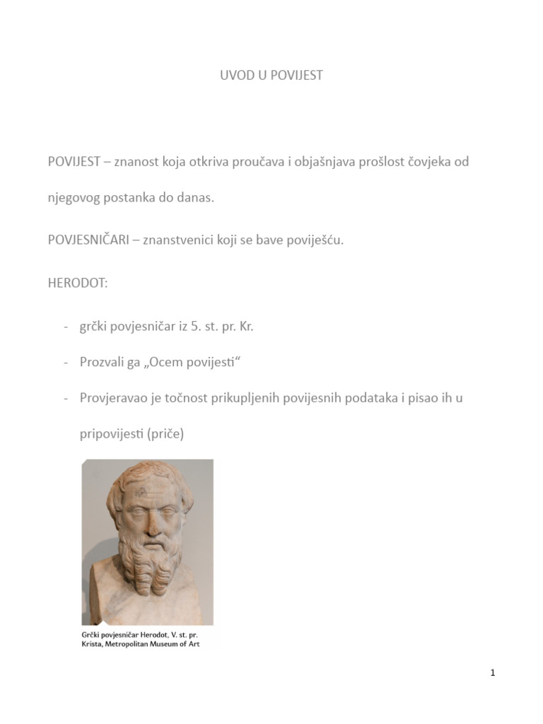 Uvod U Povijest | PDF