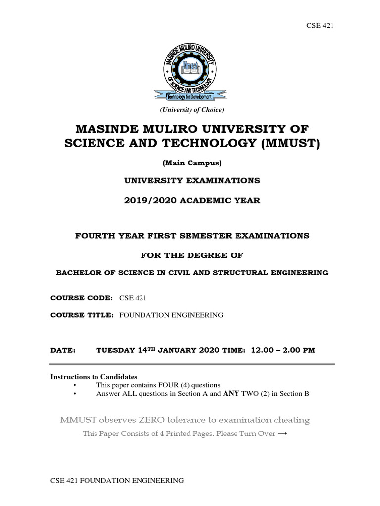 Cse 421 Foundation Engineering Pdf 