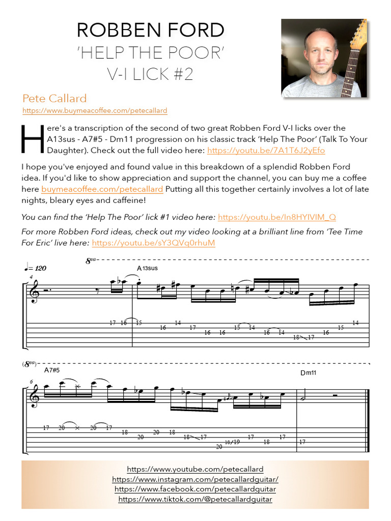 Robben Ford Help The Poor V-I Lick 2 | PDF