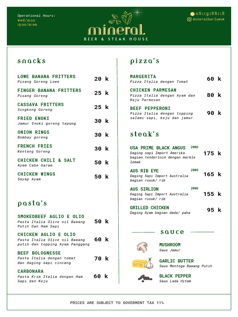 MeNu Mineral | PDF | Coffee | Food And Drink Preparation