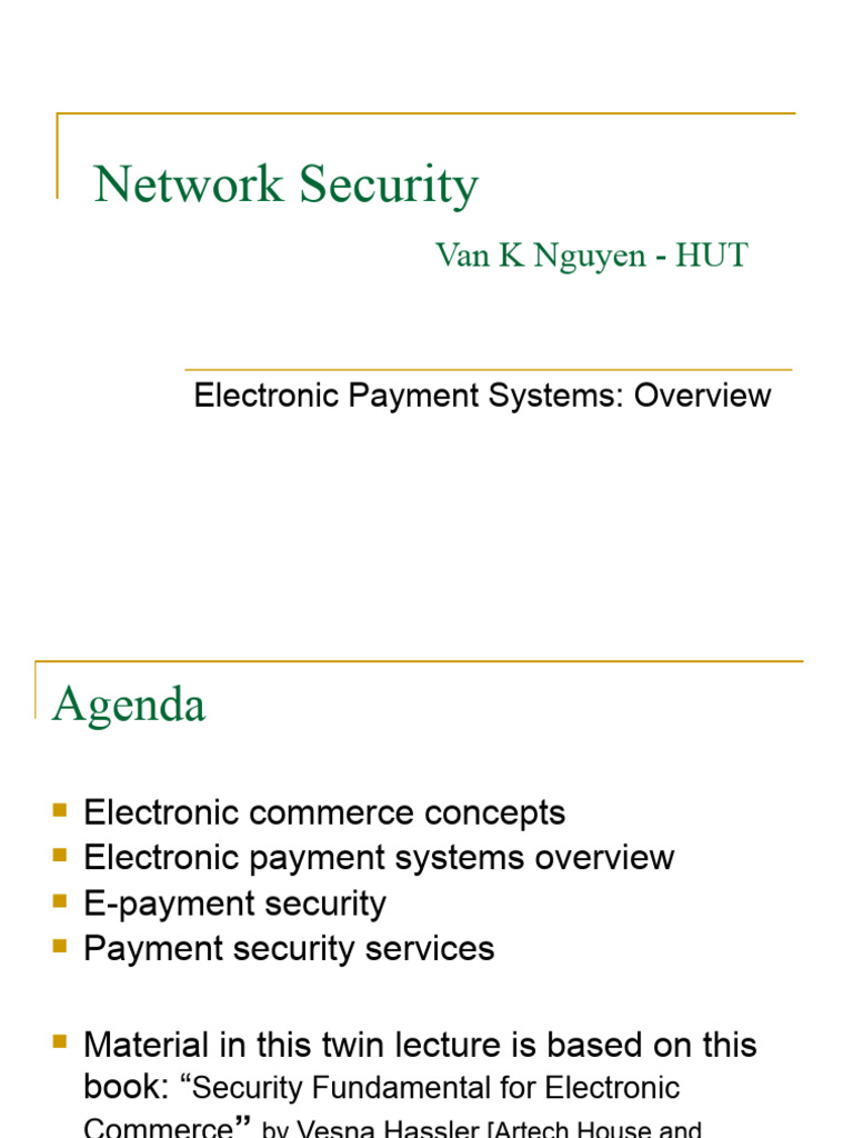 NS3-Electronic Payment Systems | PDF | Finance & Money Management | Computers