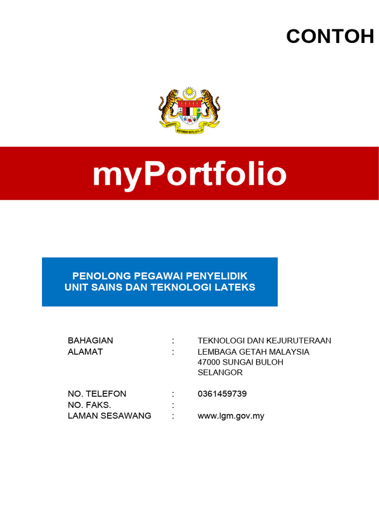 Contoh MyPortfolio Aminah | PDF