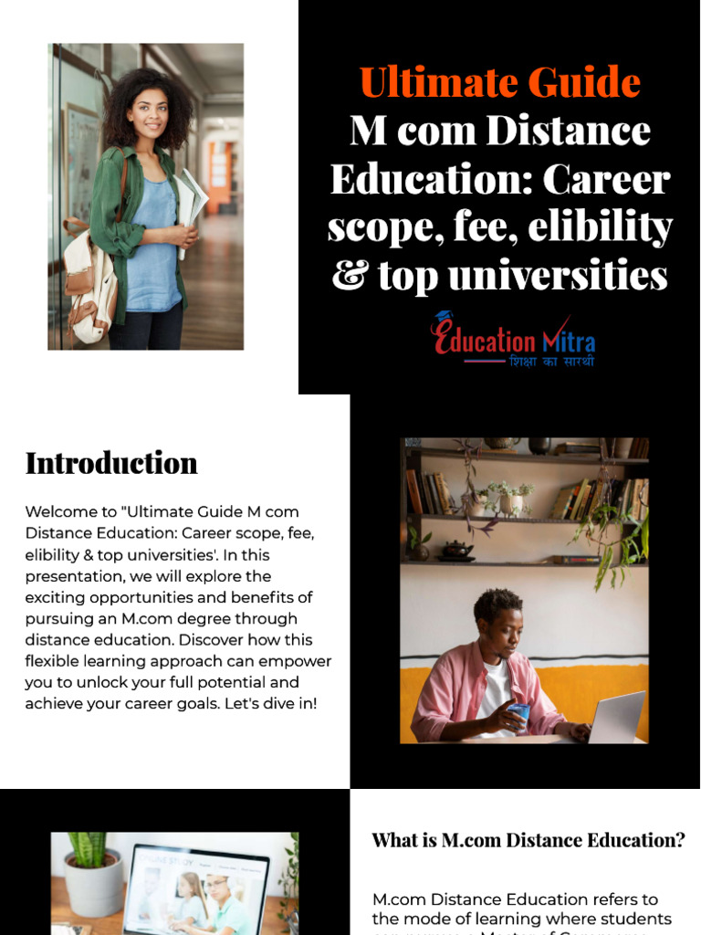 M.Com Distance Learning Guide | PDF | Career & Growth | Business