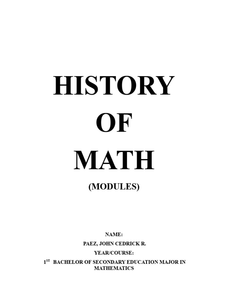History of Math - New | PDF