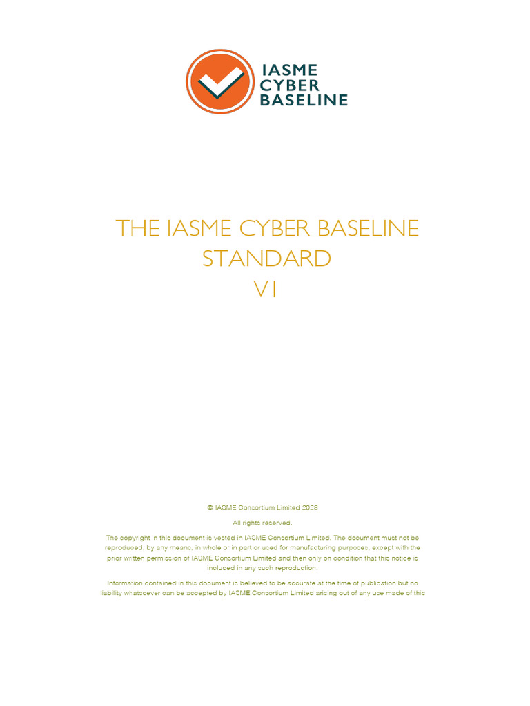 IASME Cyber Baseline Standard v1.0 | PDF | Password | Security IASME Cyber Baseline Standard v1.0 | PDF | Password | Security