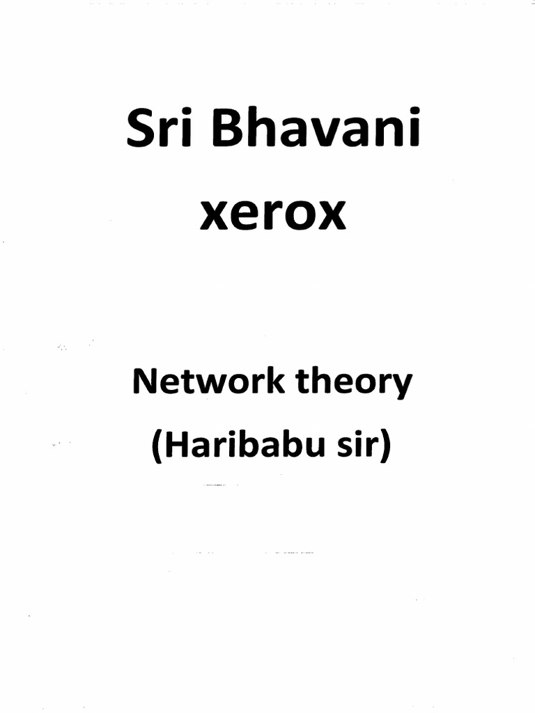 10) Network Theory New | PDF