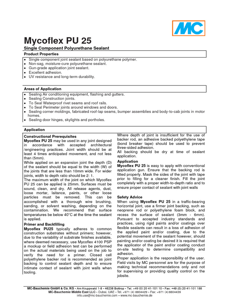Mycoflex PU 25 - AE - EN - TDS | PDF