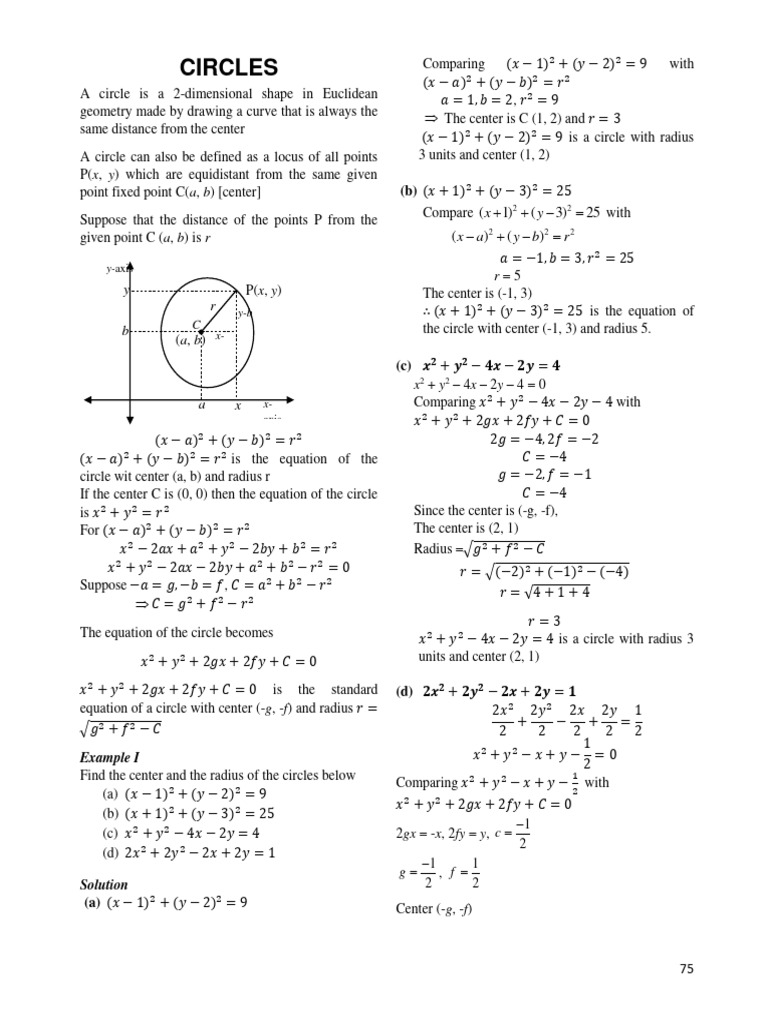 Chapt 4 - Circles | PDF