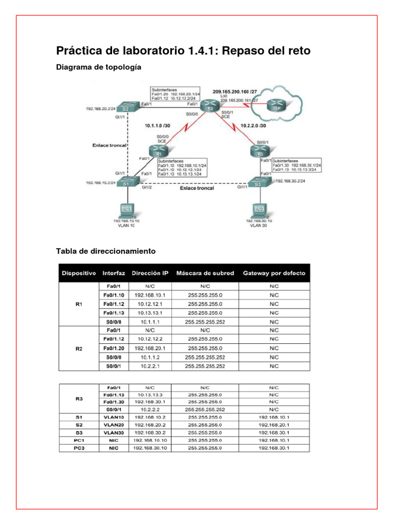 Práctica de Laboratorio 1-Redes | PDF