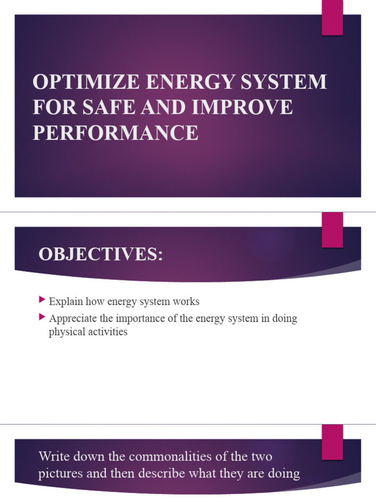 Optimize Energy System For Safe and Improve Performance Week 2 | PDF
