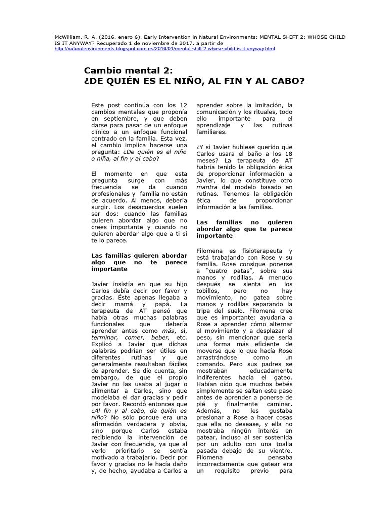 De Quien Es El Niño McWILLIAM | PDF