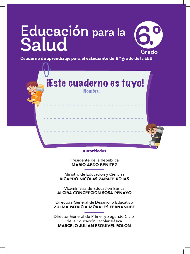 6° Cuaderno de Aprendizaje Educación para La Salud | PDF | Residuos ...