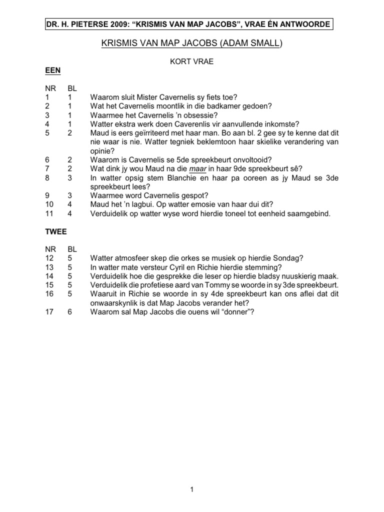 GR 12 Drama Map Jacobs | PDF
