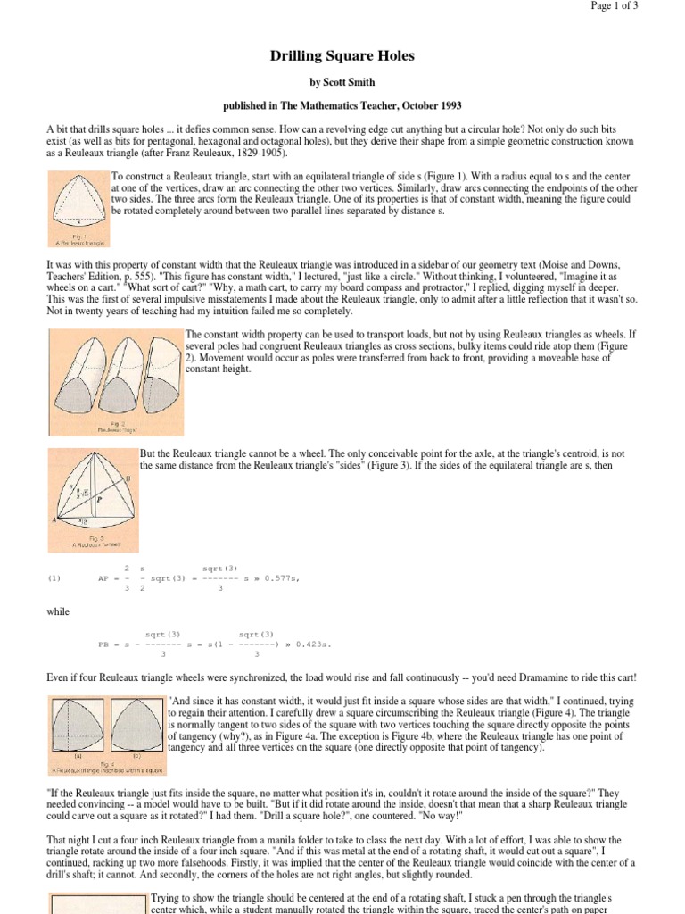 Drill Square Holes | PDF | Triangle | Cartesian Coordinate System