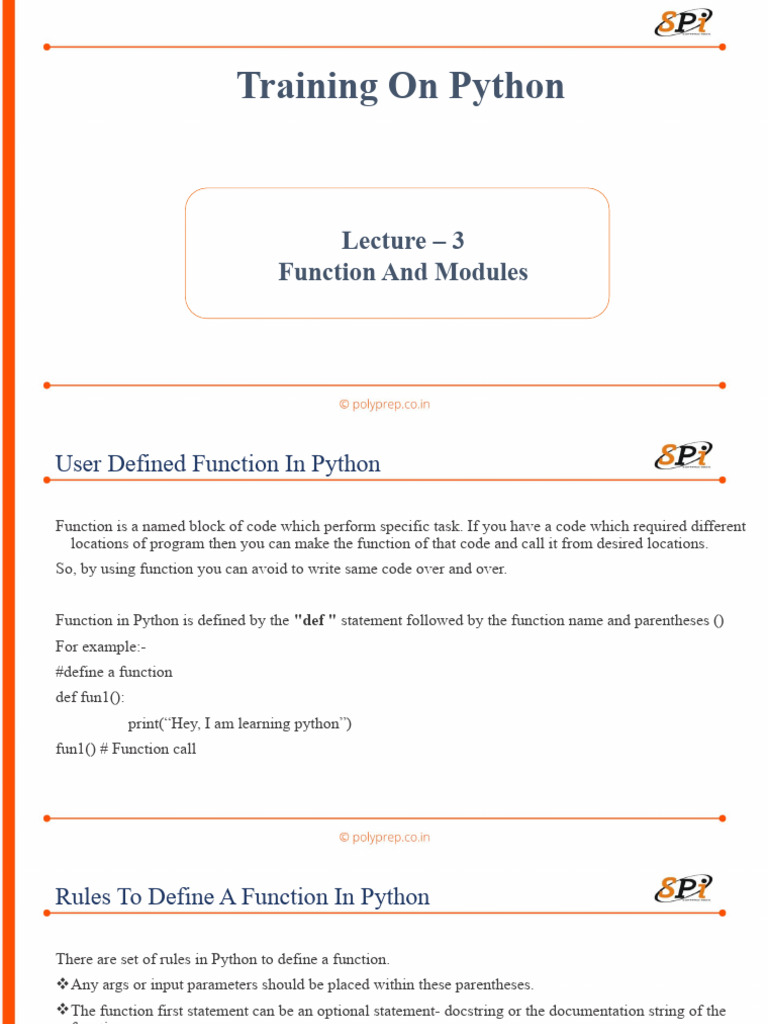 Lecture - 3 (Python) E-Notes | PDF