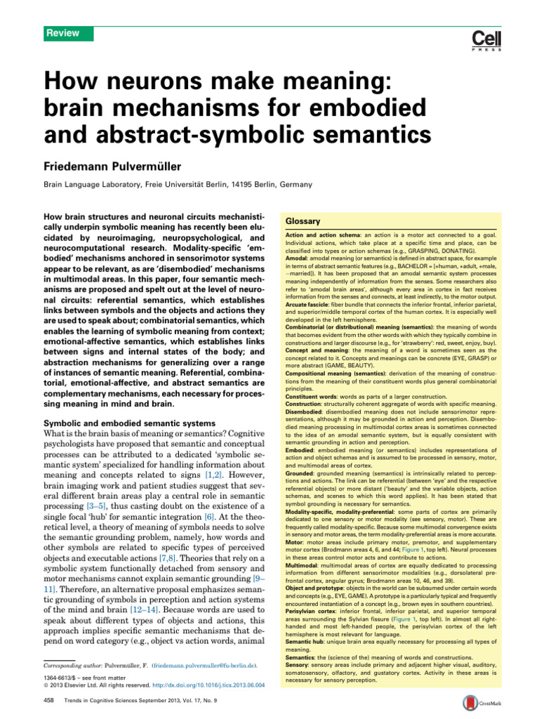 Neuronal Circuits in Semantic Processing | PDF | Philosophy