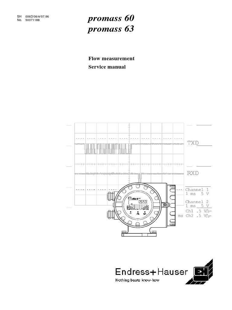 Promass 63 Manual | PDF | Relay | Amplifier