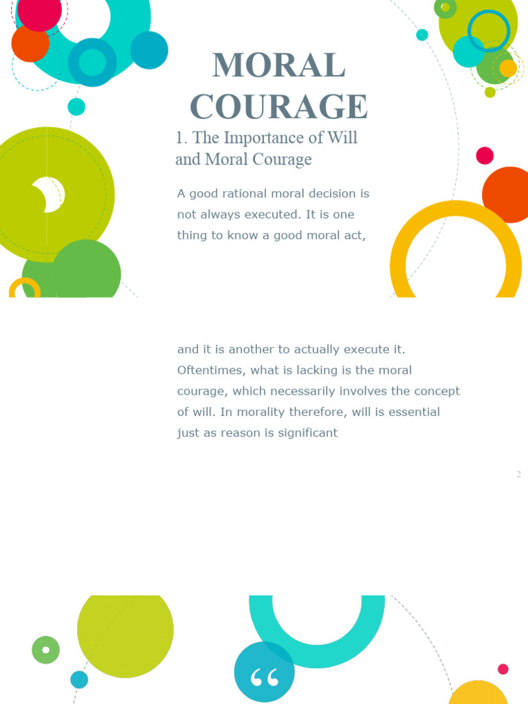 Moral Courage | PDF | Disciplines | Psychological Concepts