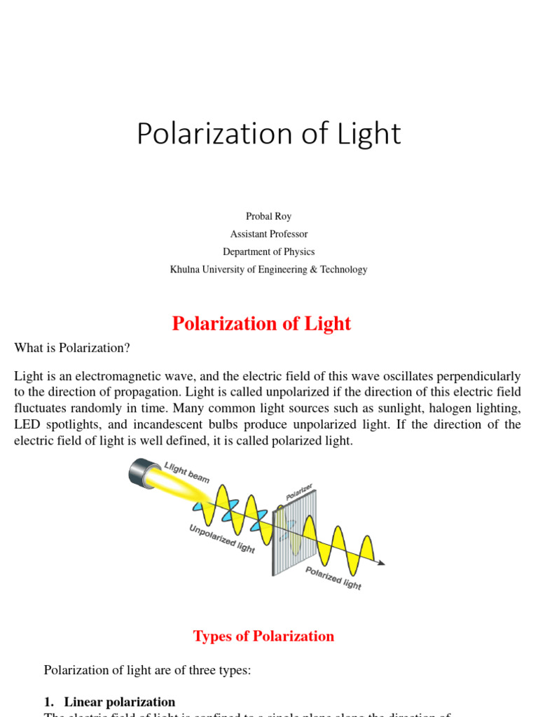 Polarization Of Light Pdf