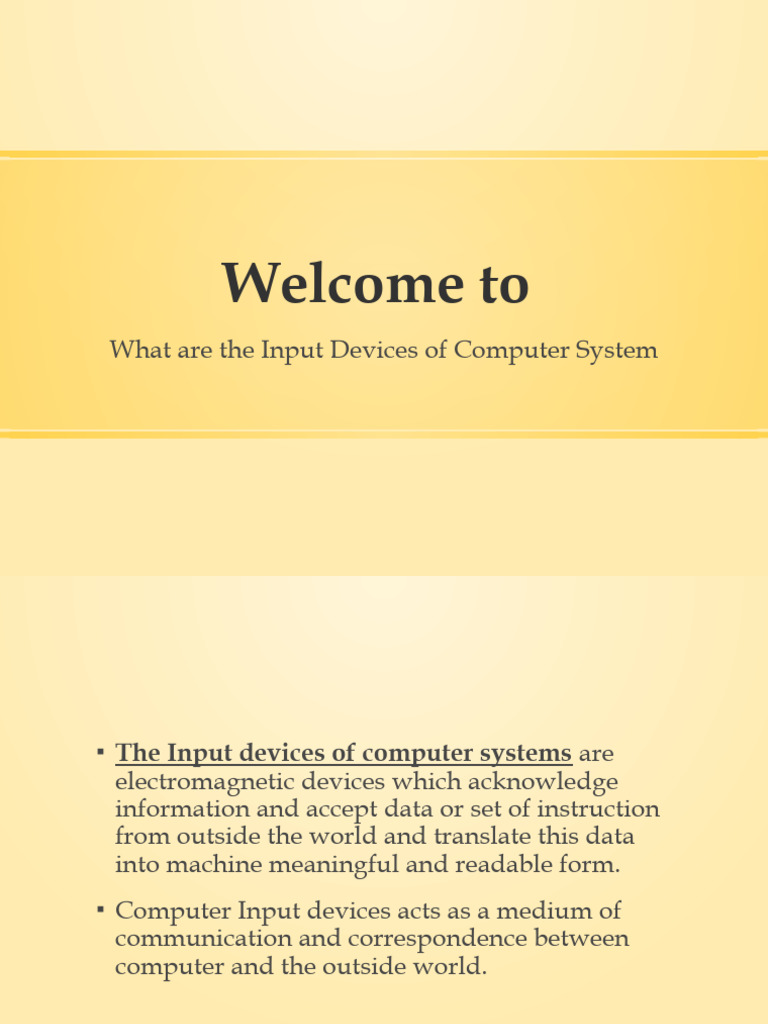 Overview of Computer Input Devices | PDF | Computer Keyboard | Design