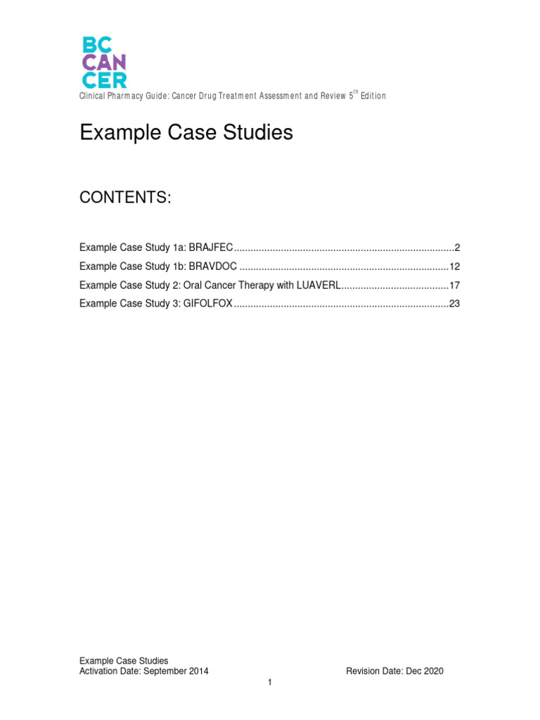 cpg7 Case Study Examples | PDF