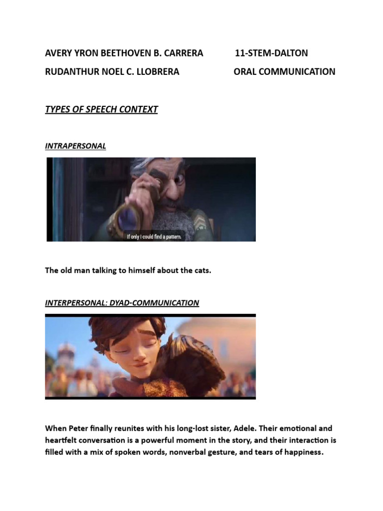 Avery Yron Beethoven B. Carrera 11-Stem-Dalton Rudanthur Noel C. Llobrera Oral Communication | PDF