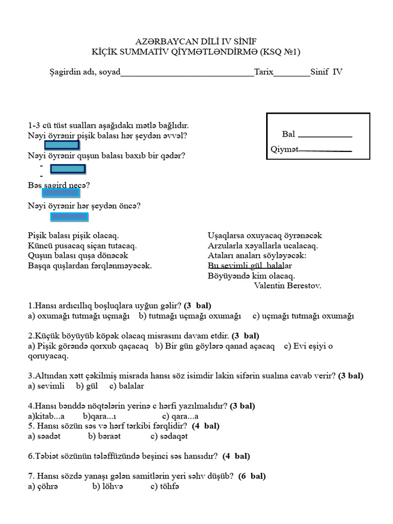 649966308-4-Cu-Sinif-Azerbaycan-Dili-KSQ-1-MUTELLİM-BEHBUDOV.docx | PDF