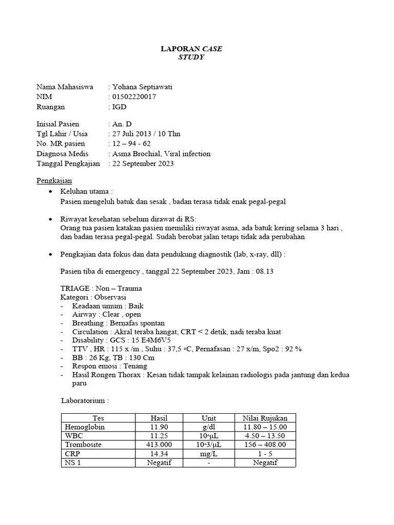 Case Study Emcc - Yohana | PDF