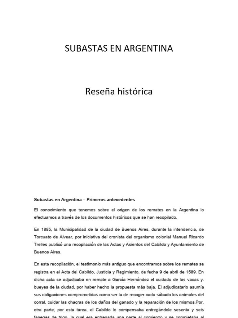 Subastas en Argentina | PDF | Buenos Aires