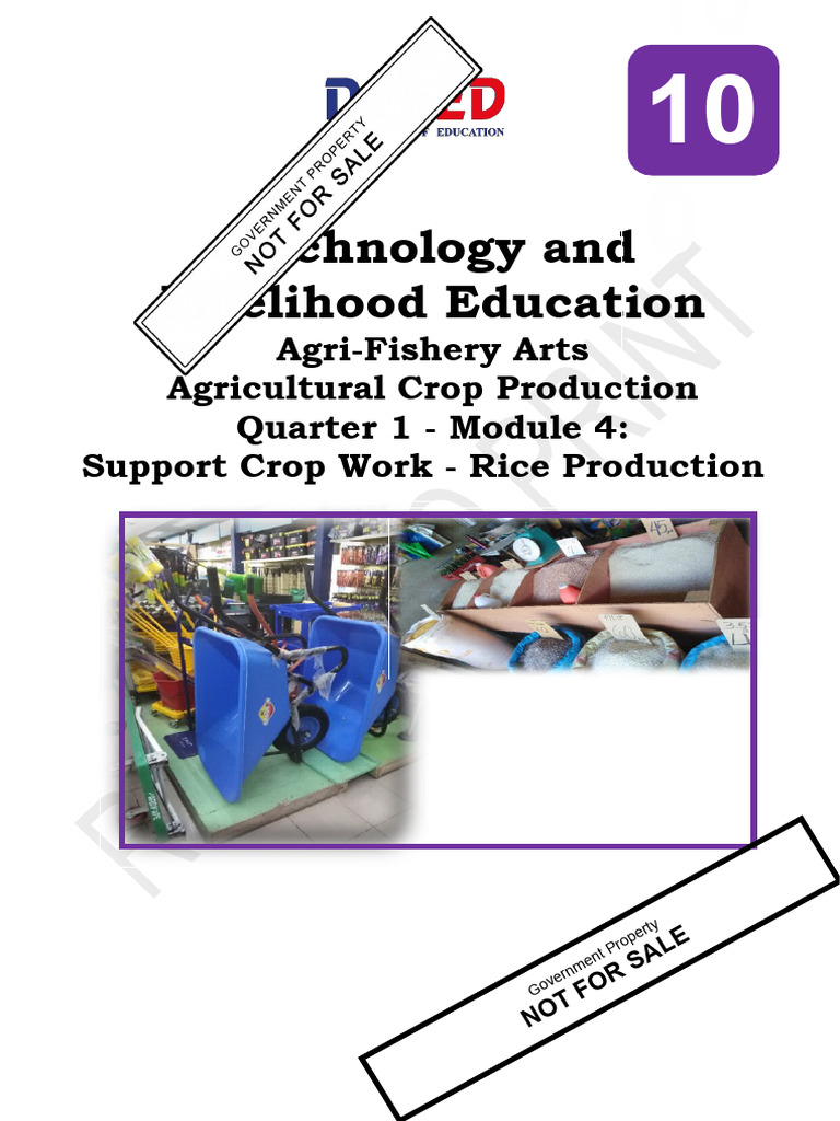 Tle10 Afa Agricrop q1 Mod4 Supportcropwork-Riceproduction v5 | PDF Tle10 Afa Agricrop q1 Mod4 Supportcropwork-Riceproduction v5 | PDF