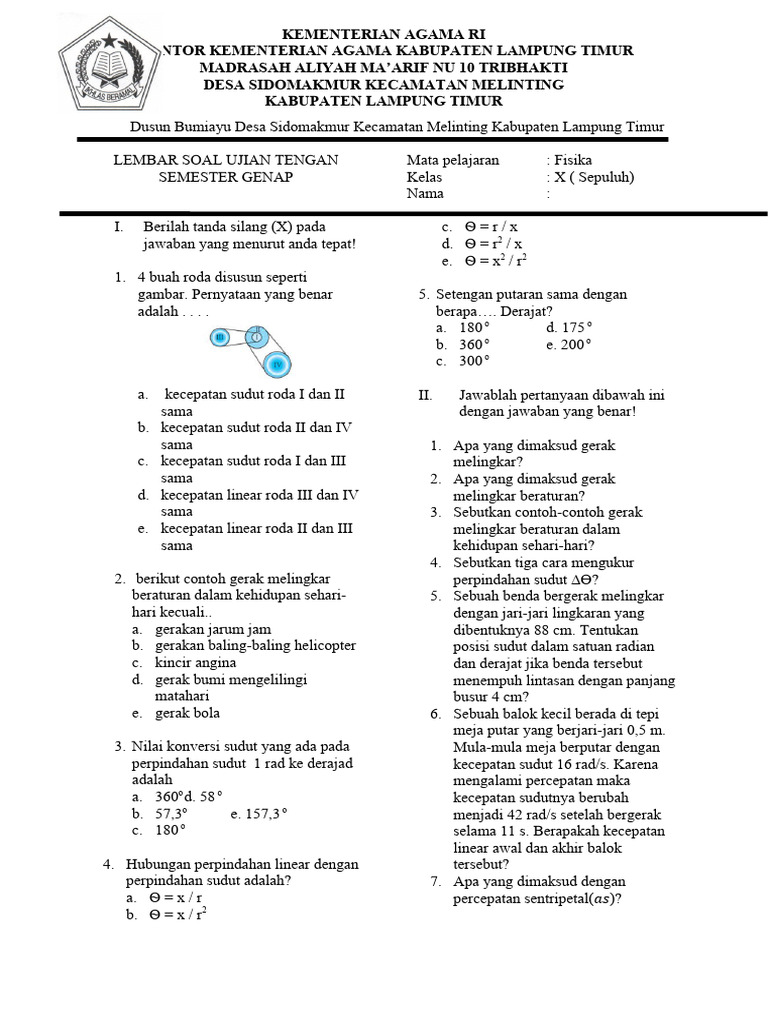 Soal Fisika Kelas 10 Ffik | PDF