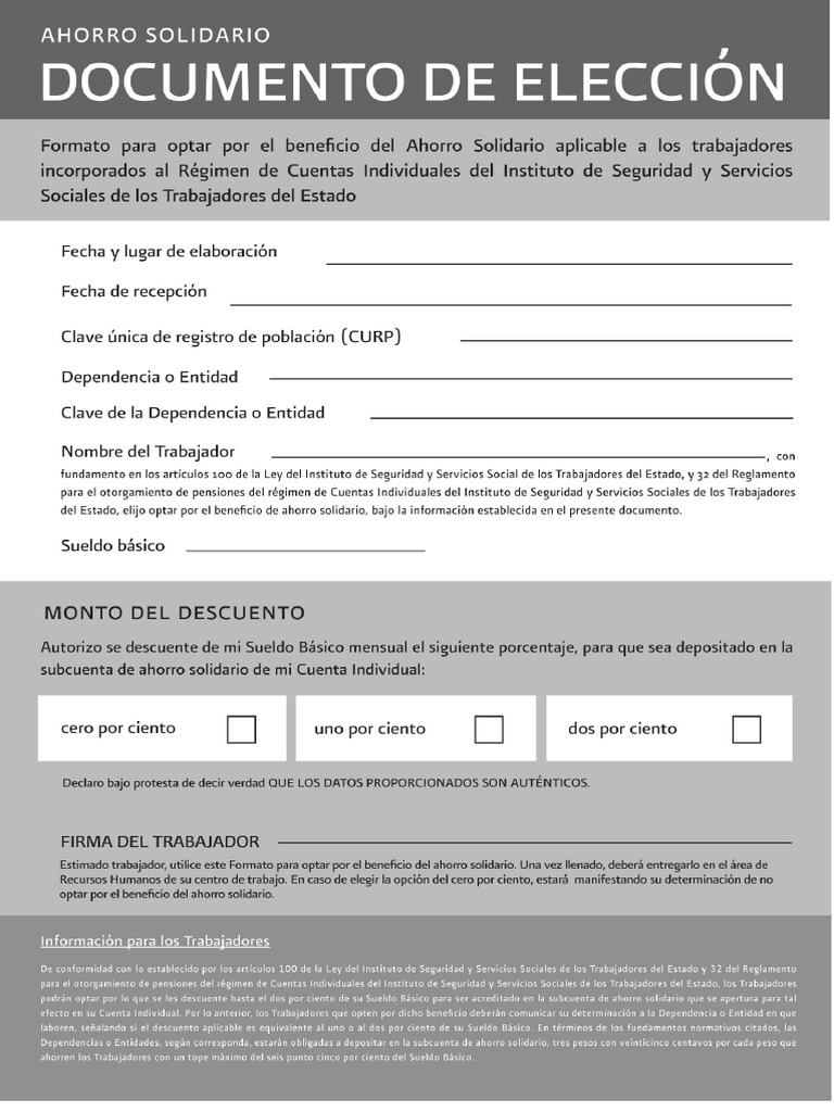 Formato Documento de Eleccion | PDF