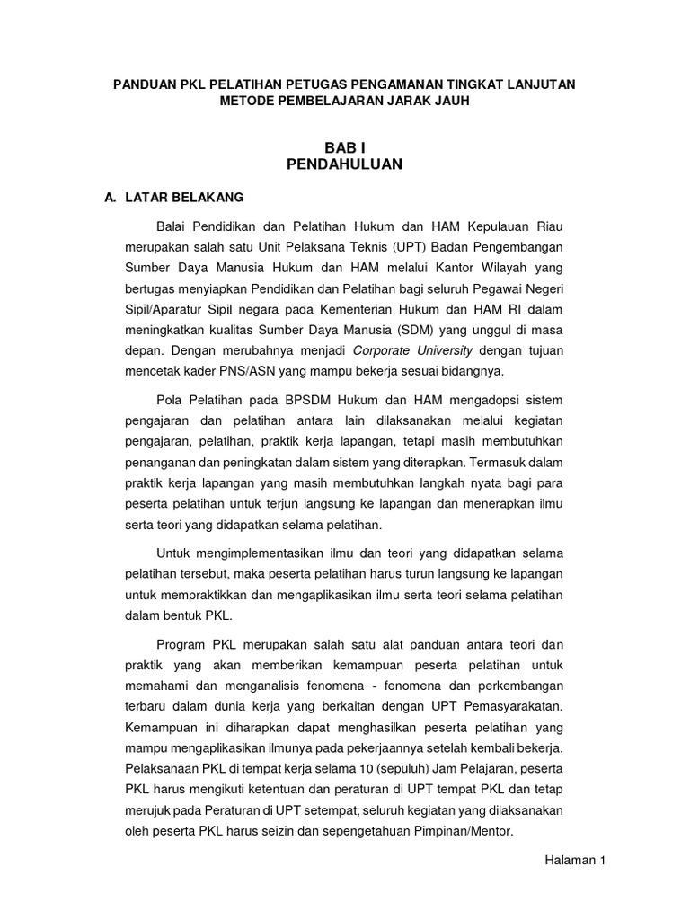 Panduan PKL PPTL | PDF