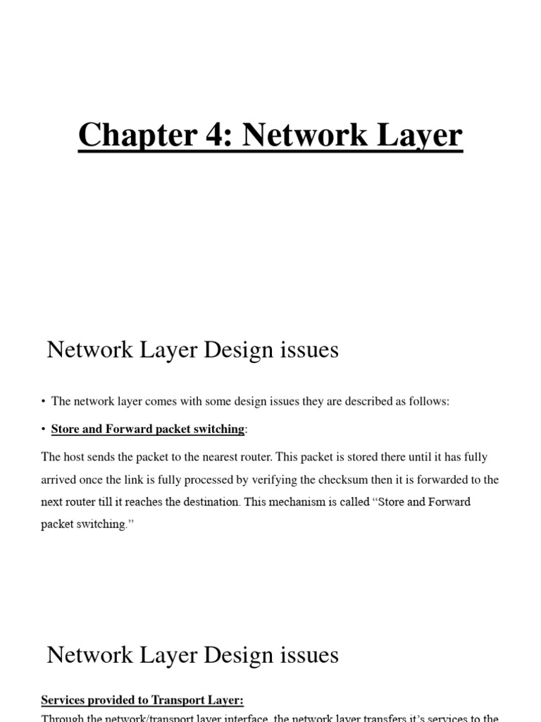 Chapter 4 Network Layer | PDF | Teaching Methods & Materials | Computers