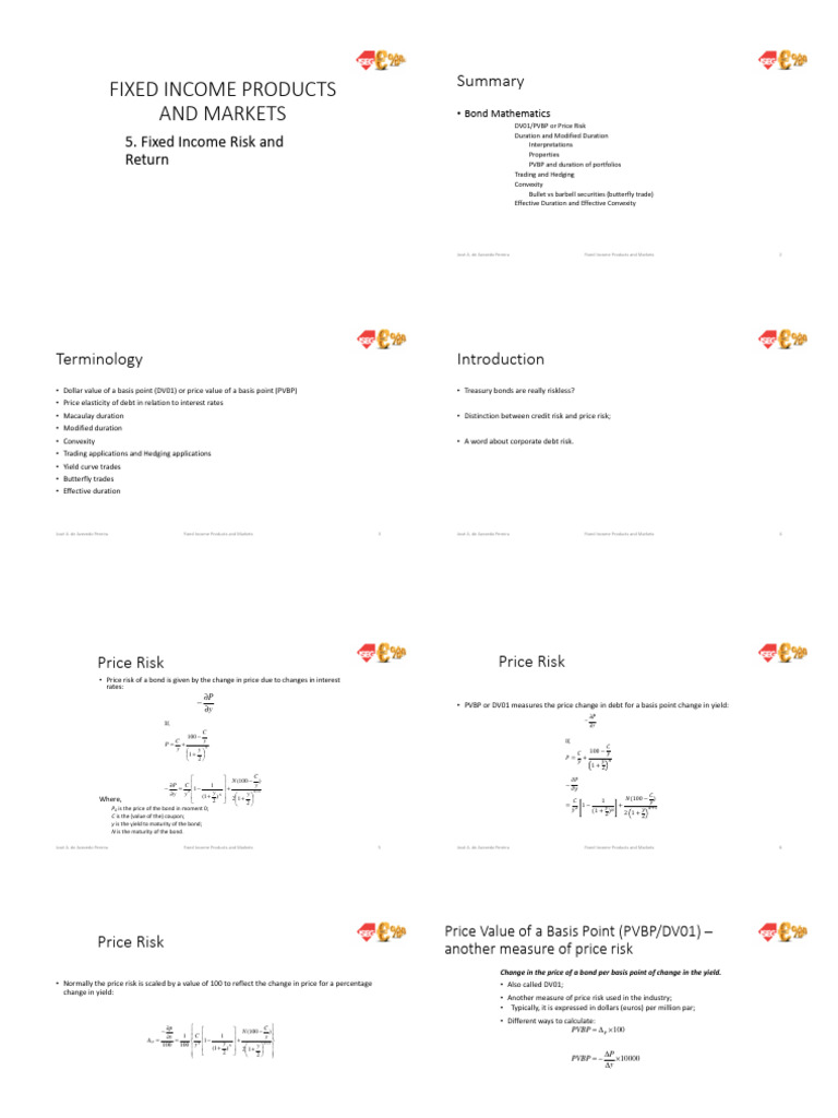 5 - Fixed Income Risk and Return - Fipm | PDF