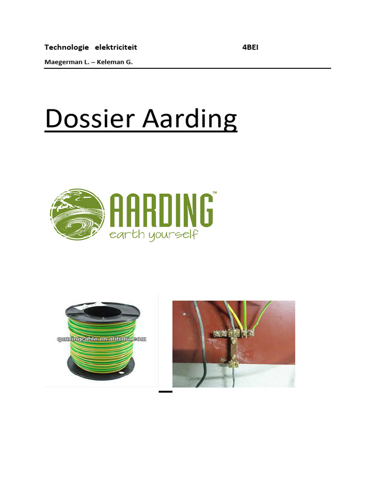 Technologie Elektriciteit Dossier Aarding Versie LKR 4BEI | PDF