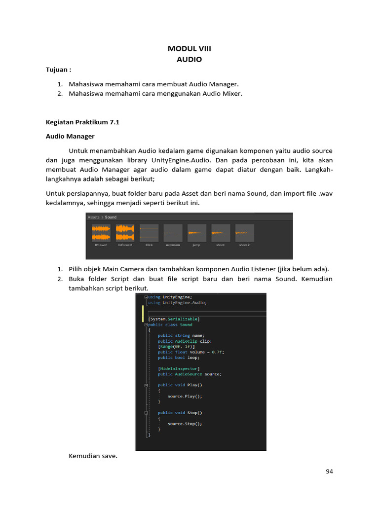Modul 8 - Praktikum Pengembangan Game | PDF